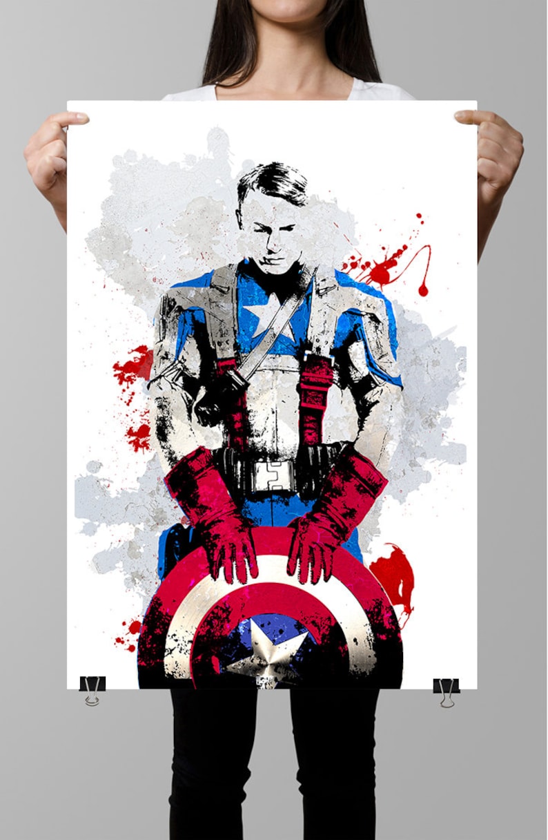 Captain America Steve Rogers Fan Poster Marvel Universe - Etsy