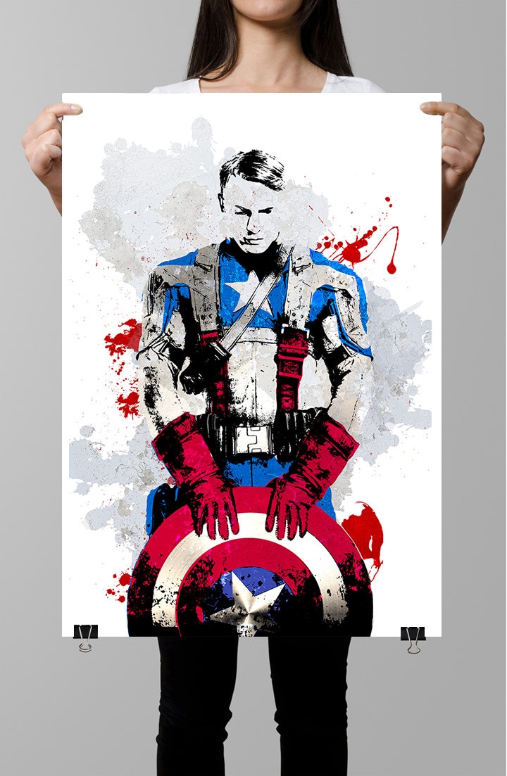 Captain America Steve Rogers Fan Poster Marvel Universe | Etsy