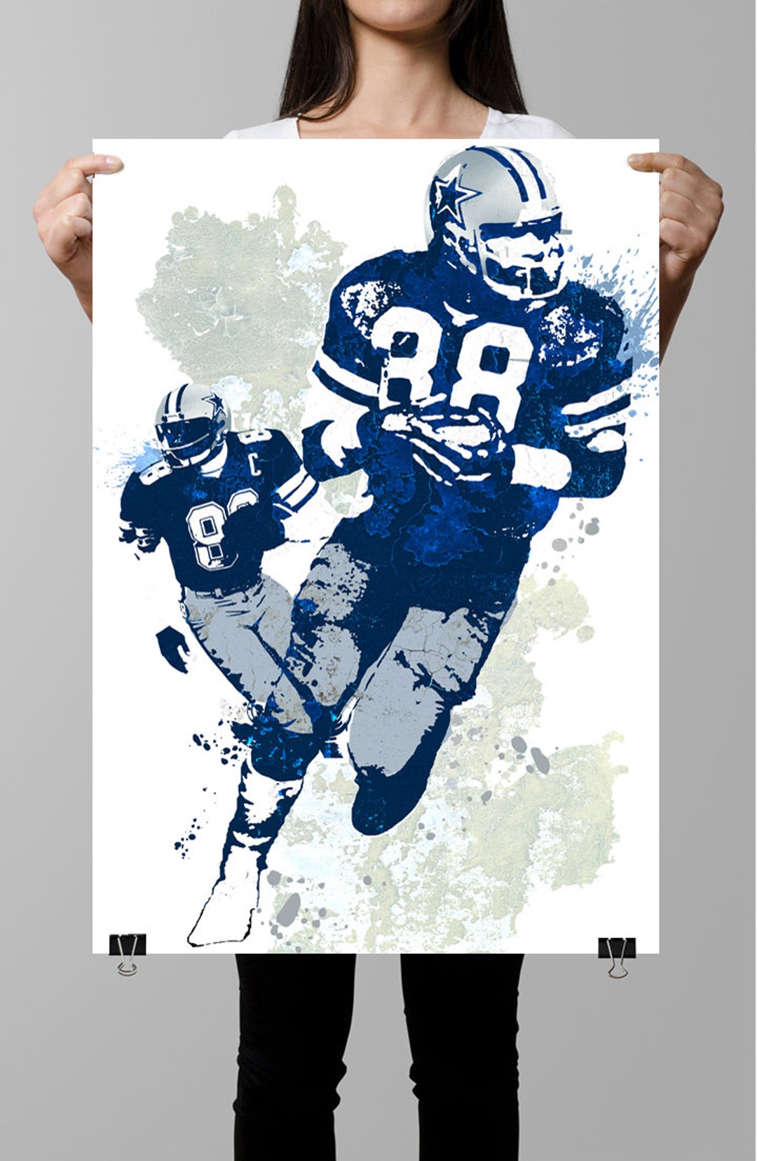Drew Pearson Cowboys Art Poster: Football Fan Gift - Etsy