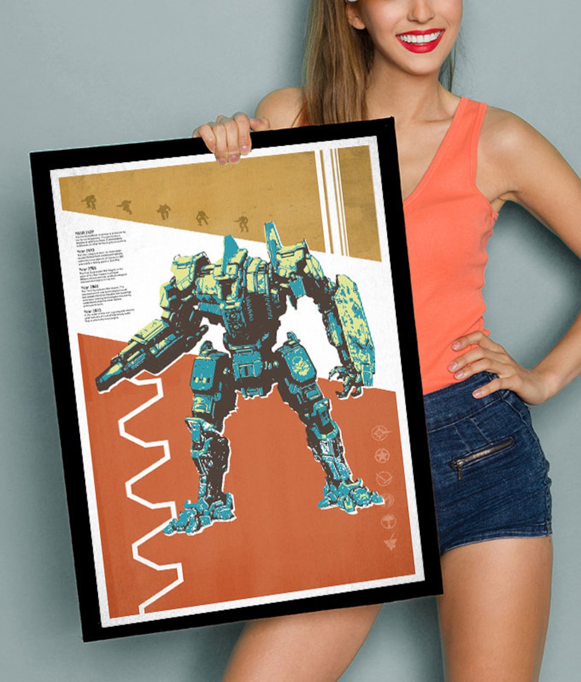 Mechwarrior Centurion Poster: Battletech Gaming Art Print - Etsy