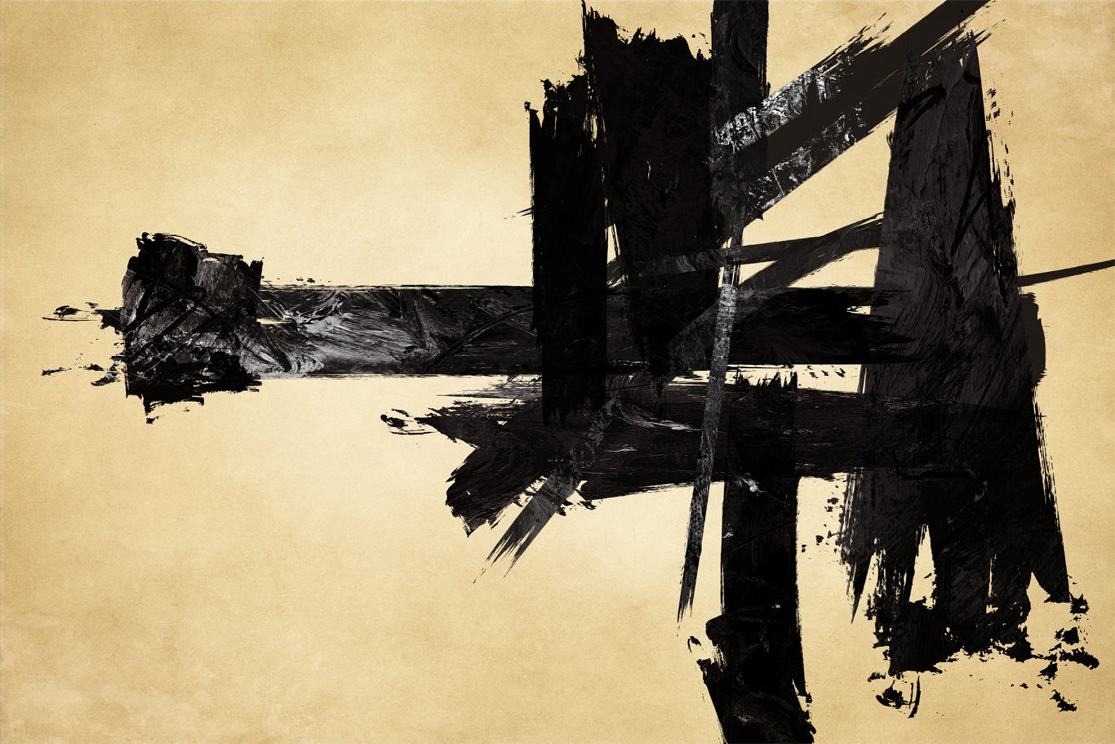 Abstract in Black Expressionism Wall Art Poster Art Poster - Etsy