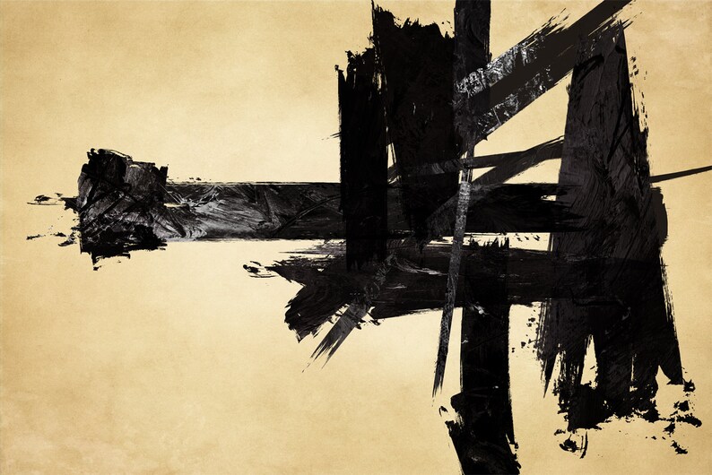 Abstract in Black Expressionism Wall Art Poster Art Poster - Etsy