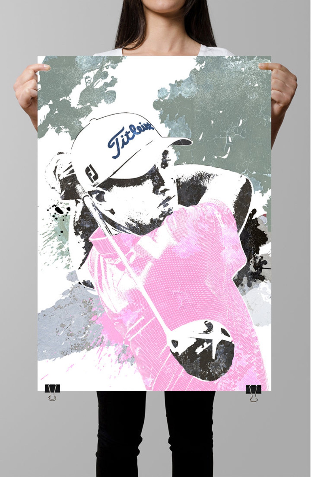 Fan Art Poster, Justin Thomas, Professional Golfer, Wall Art, Sports ...