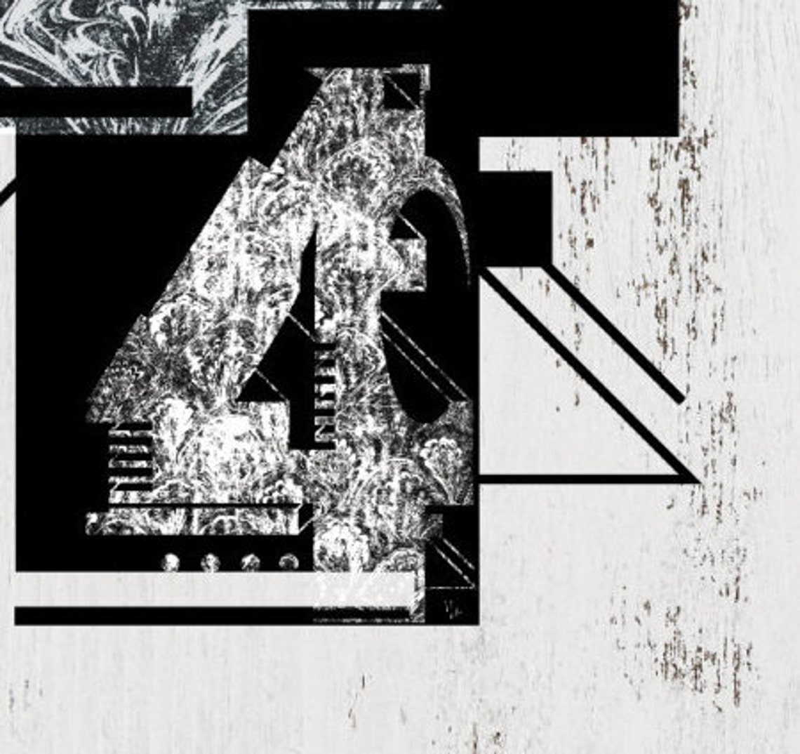 Number 4 Poster Typography Poster Typography Art Wall Art - Etsy