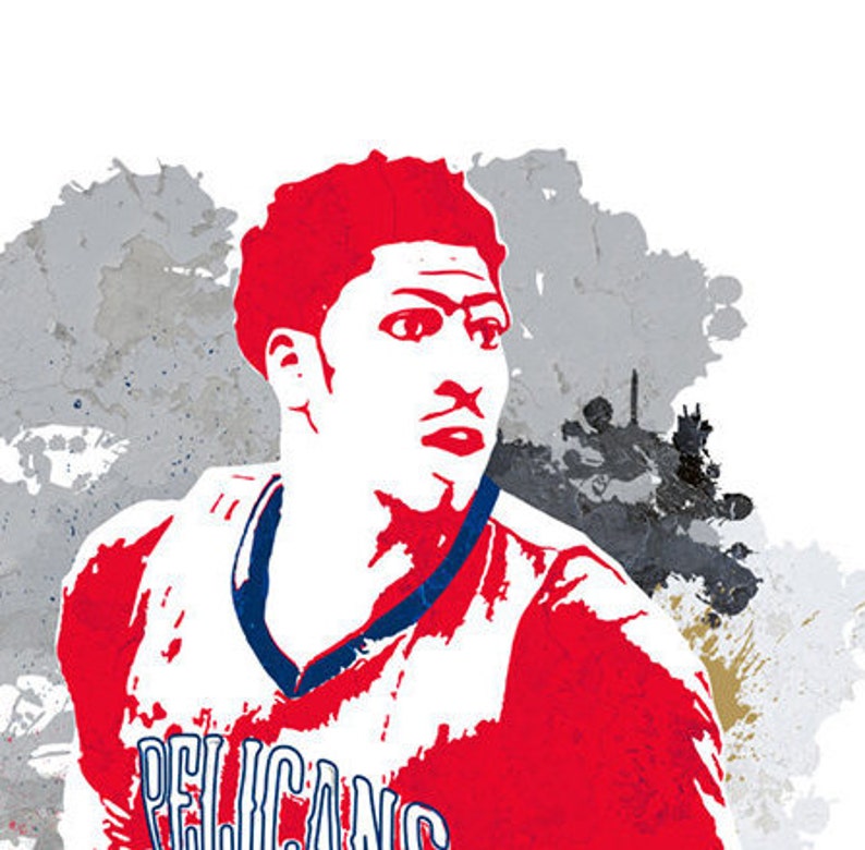 Fan art poster Anthony Davis New Orleans Pelicans wall art | Etsy