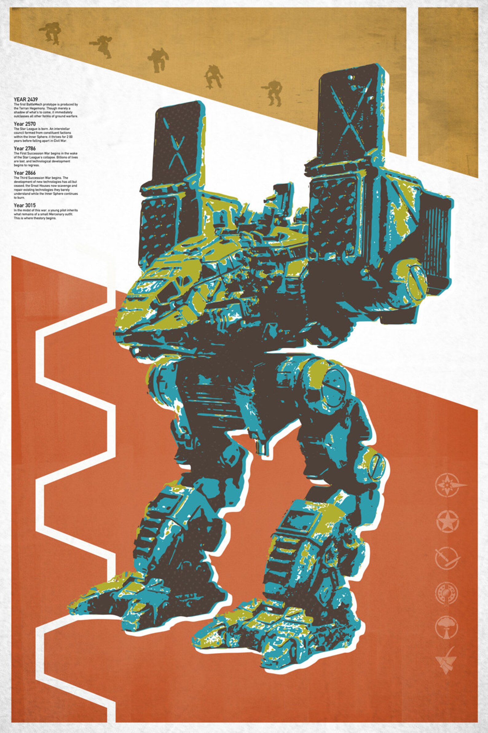 Mechwarrior Catapult Poster: Modern Gaming Art Print - Etsy