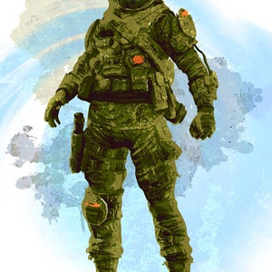 Titanfall 2, IMC Militia Pilot, Fan Art Poster, Titan, Gamer Art, Geek ...