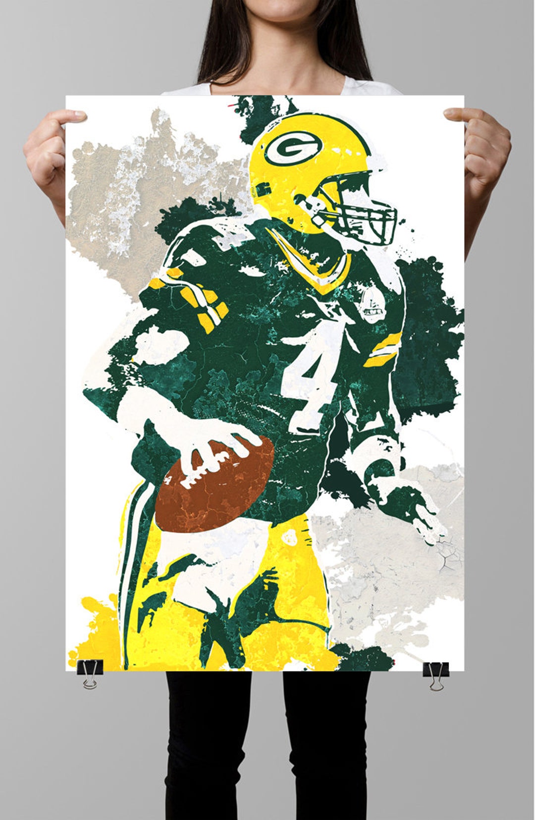 Brett Favre Green Bay Packers Poster, Wall Art, Sports Poster, Fan Art ...