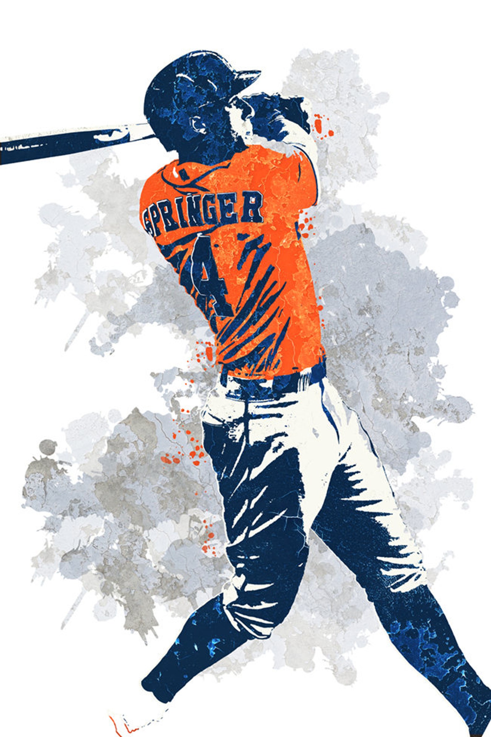 George Springer Houston Astros Poster Sport Poster Wall Art - Etsy