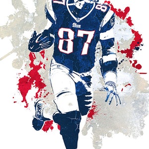 Fan Art Poster, Rob Gronkowski New England Patriots Poster, Wall Art ...