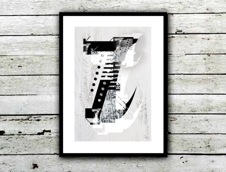 Typography Wall Art Numbers Typography Poster Fine Art | Etsy
