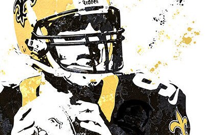 Fan Art Poster Drew Brees New Orleans Saints Poster Wall - Etsy