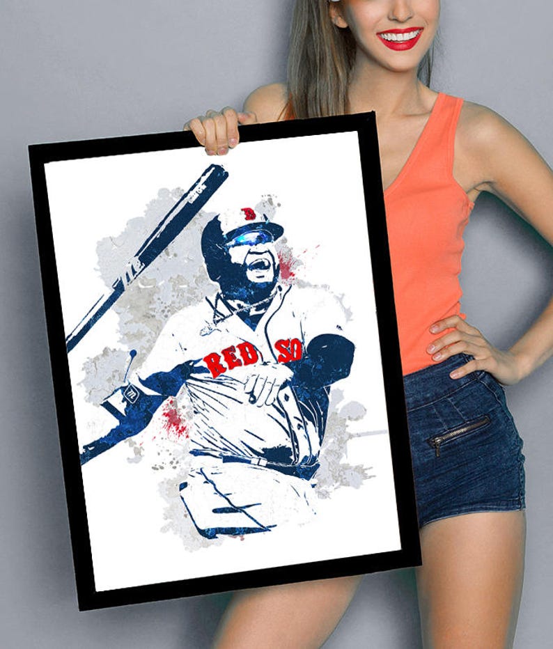 Boston Red Sox David Ortiz Big Papi Sports Poster Fan Art - Etsy