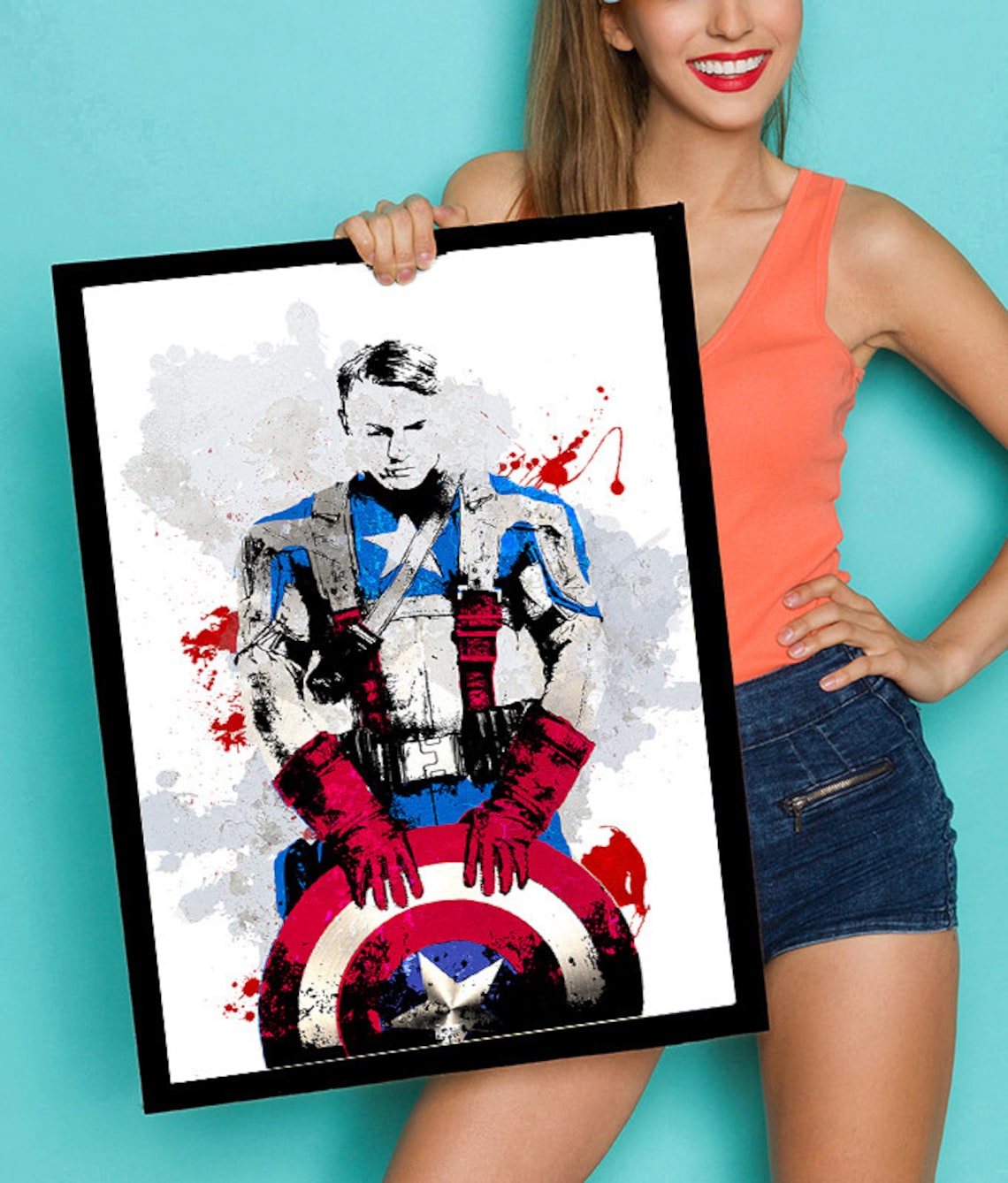 Captain America Steve Rogers Fan Poster Marvel Universe - Etsy