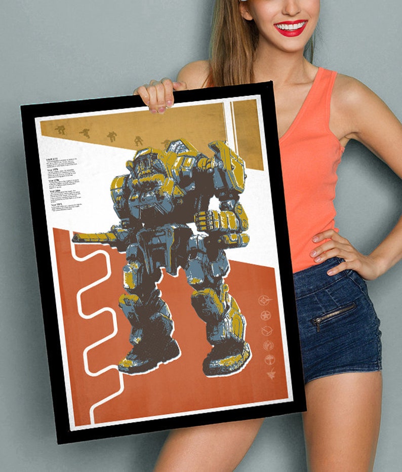 Mechwarrior Executioner Post Modern Modern Gaming Posters | Etsy