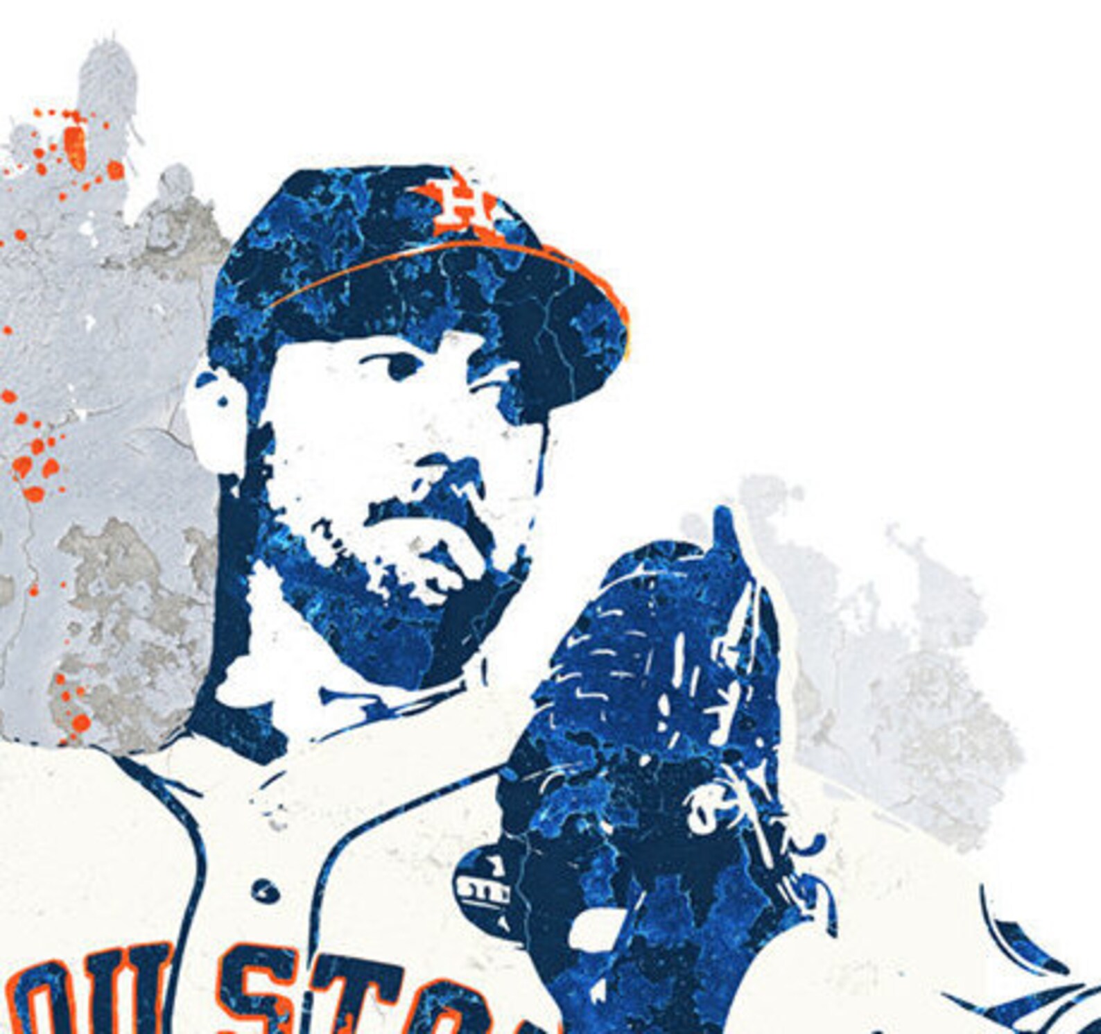Justin Verlander, Houston Astros Poster, Wall Art, Sports Poster, Fan ...
