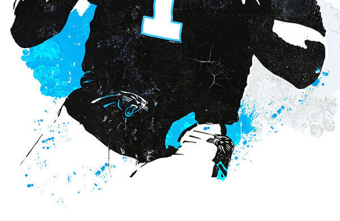 Cam Newton Cameron Jerrell Newton Carolina Panthers Wall art | Etsy