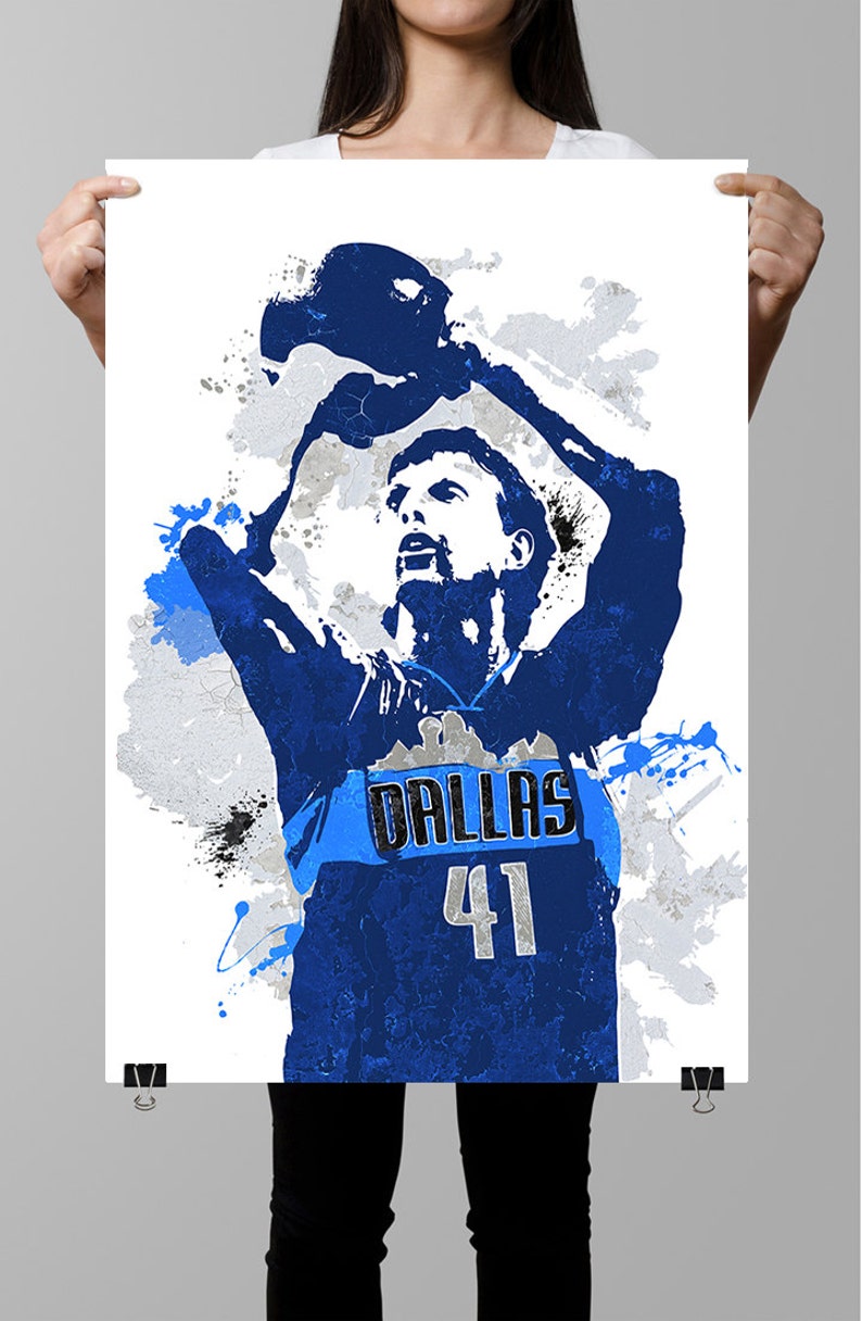 Fan Art Poster Dirk Nowitzki Dallas Mavericks Wall Art - Etsy