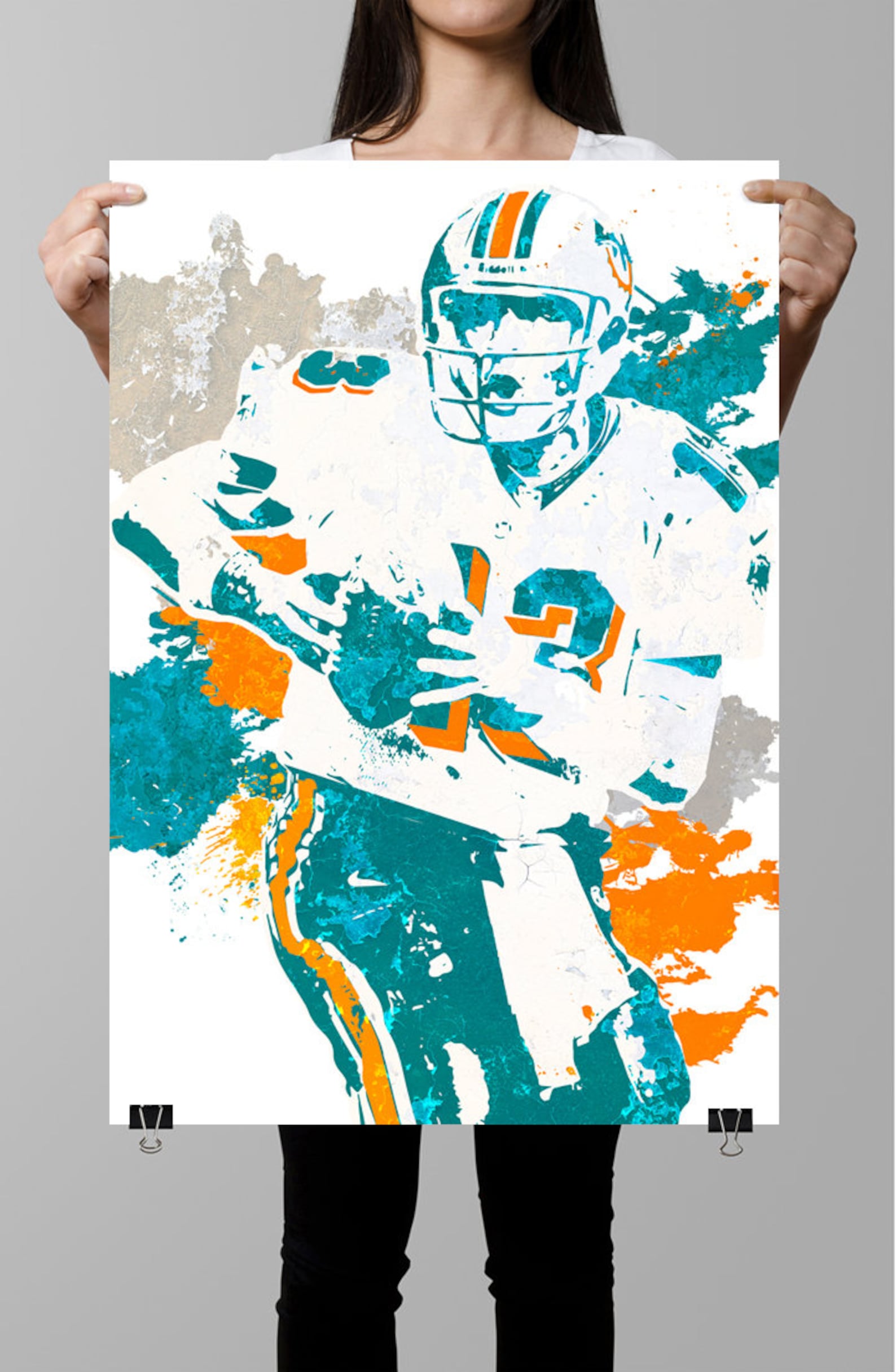 Dan Marino Miami Dolphins Poster Wall Art Sports Poster - Etsy