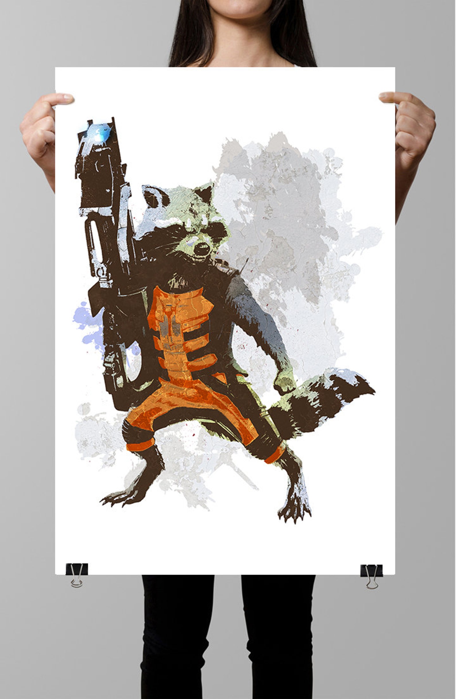 Rocket Raccoon Guardians of the Galaxy, Poster Marvel - Etsy