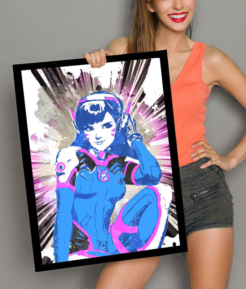 D.va Poster Overwatch Print D.va Print Gaming Wall Artvideo - Etsy