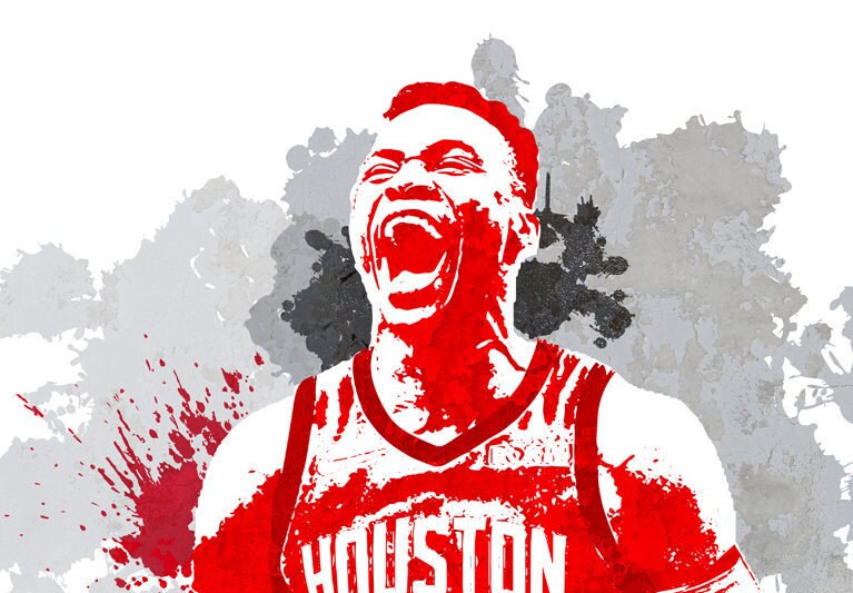 Russell Westbrook Houston Rockets Poster Sports Art Poster | Etsy