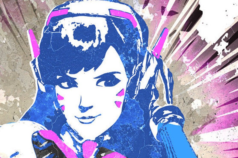 D.va Poster Overwatch Print D.va Print Gaming Wall Artvideo - Etsy