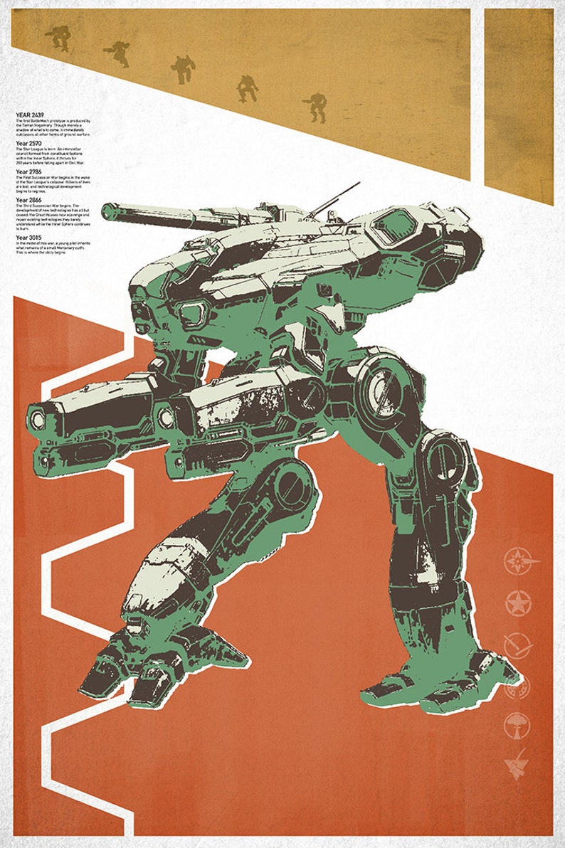 Mechwarrior Marauder MAD-3R Poster: Gamer Wall Art - Etsy