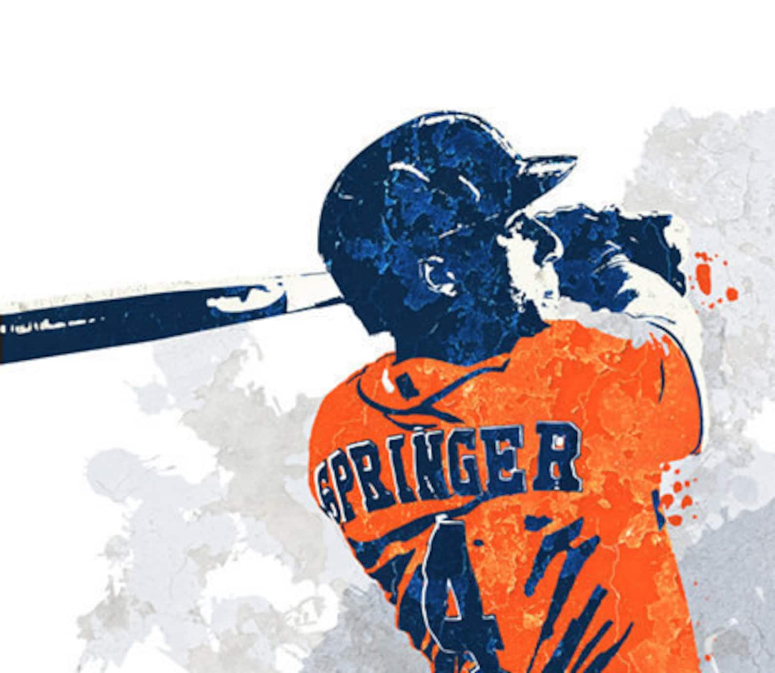George Springer Houston Astros Poster Sport Poster Wall Art | Etsy
