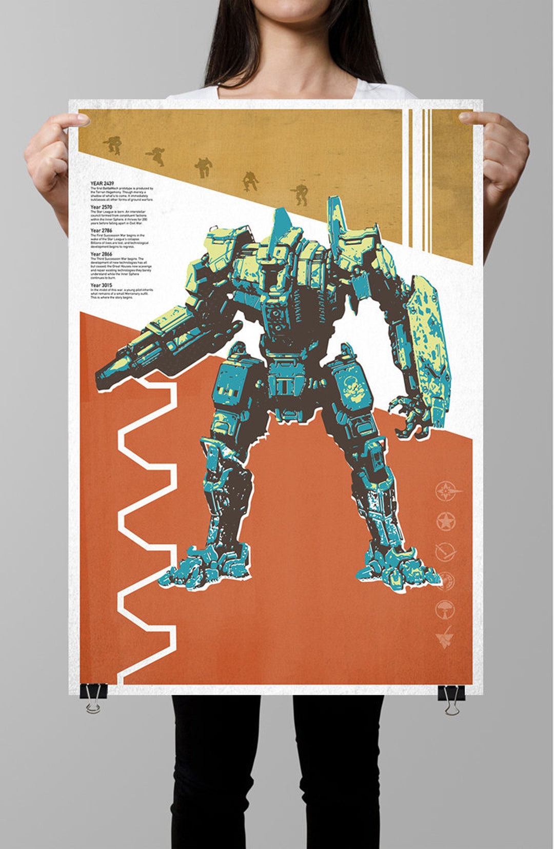 Mechwarrior Centurion Poster: Battletech Gaming Art Print - Etsy