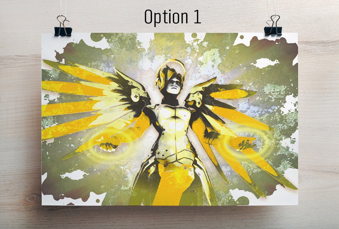 Overwatch, Mercy - Valkyrie Suit,angela Ziegler, Gaming Wall Art,video ...