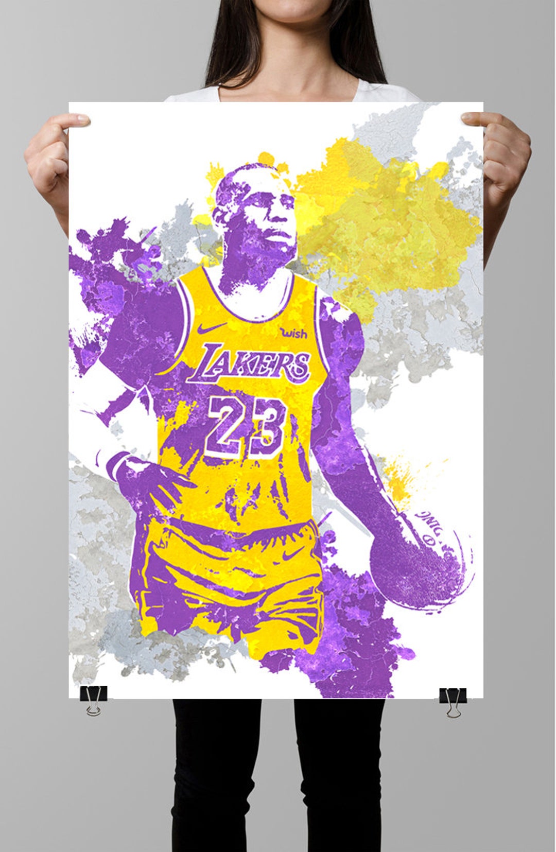 Lebron James Lakers Art Print: Sports Poster, Man Cave Decor - Etsy