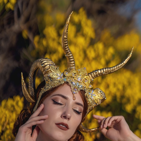 Goddess Horns Crown - Etsy