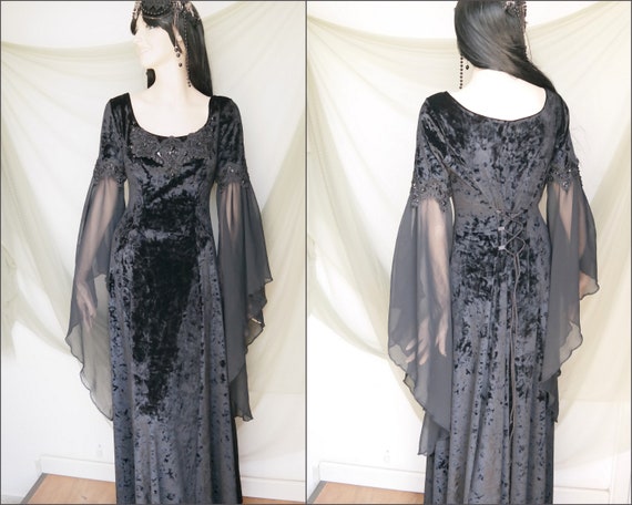 Gothic Velvet Medieval Dressת Pre Made Ready to Ship Dark | Etsy