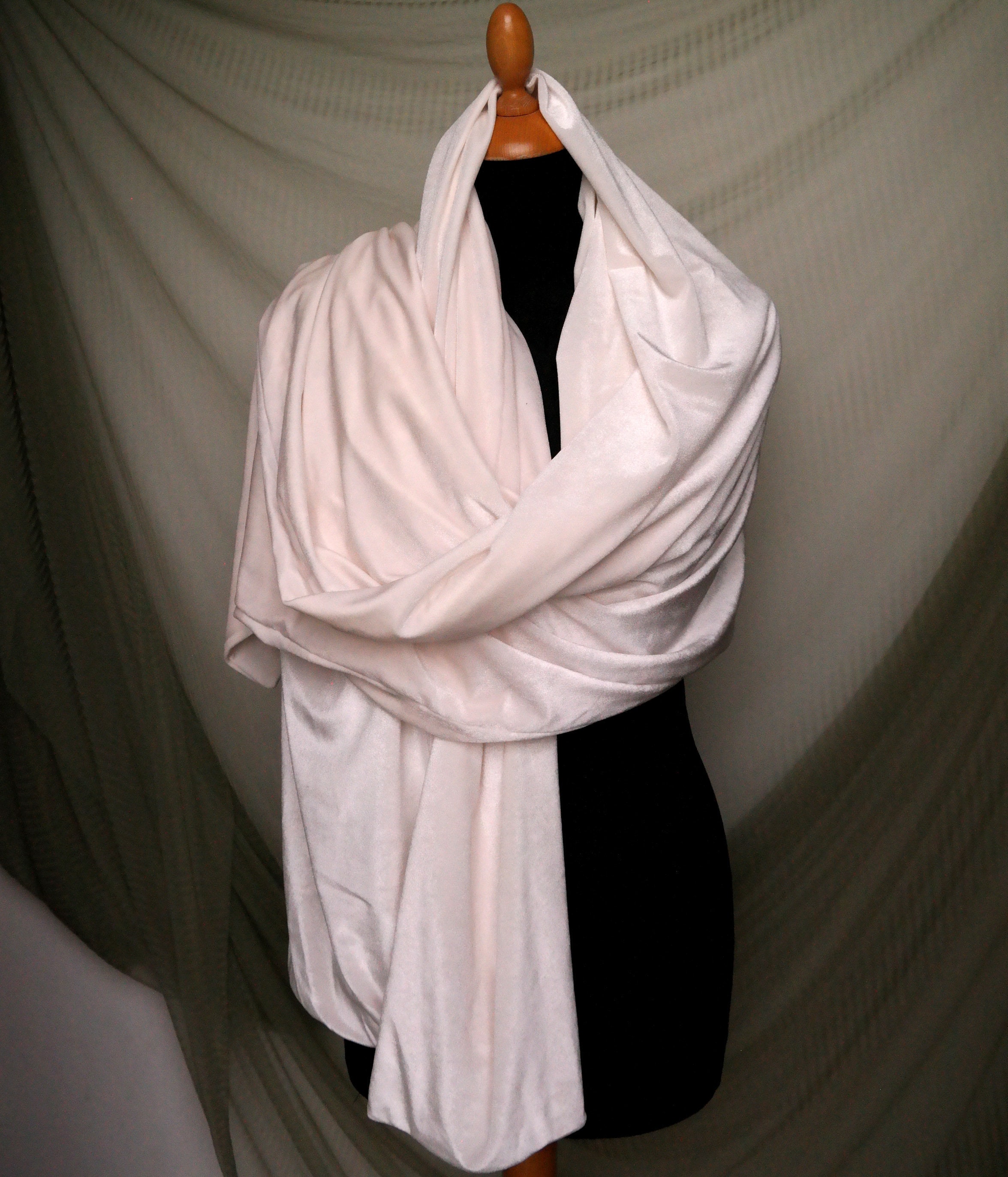 Cream color Velvet Shawl Large Velvet Shawl Women shawl | Etsy