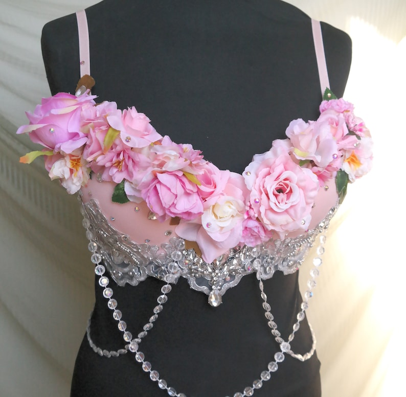 Adult Fairy Costume, Fairy Rave Bra , Pink Rave Bra, Princess Rave Bra ...
