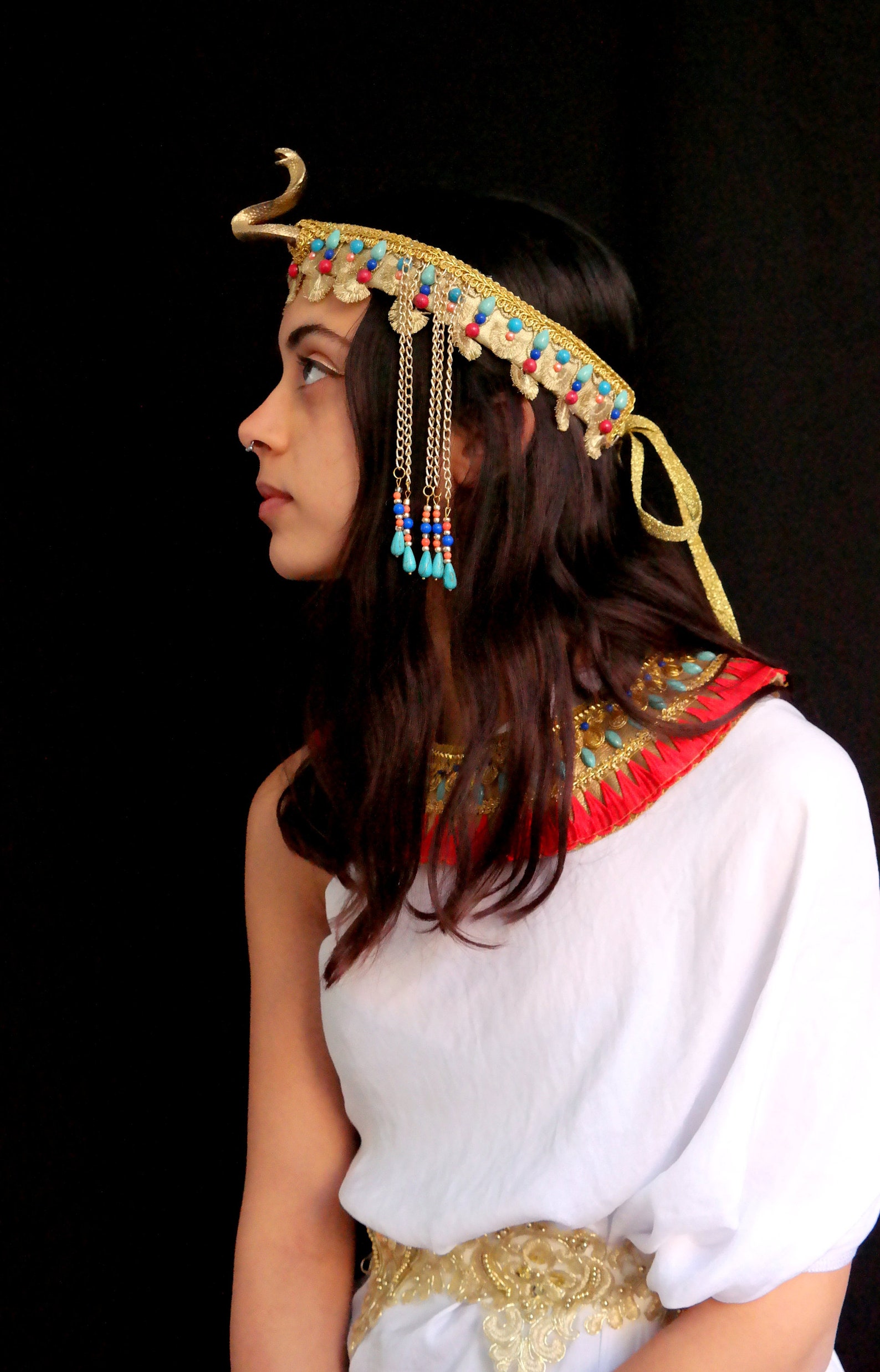 Egyptian Headpiece Egyptian Goddess Crown Gold Headdress - Etsy