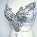 White Rave Bra and Half Tutu Bustle, Silver White Rave Bra Made to ...