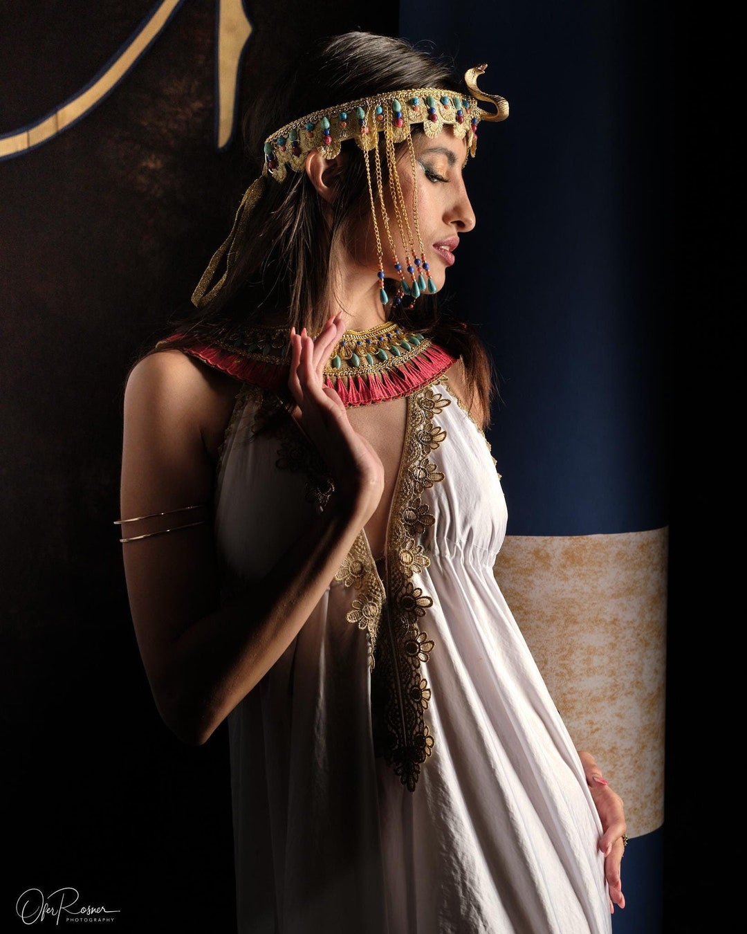 Egyptian Headpiece, Egyptian Goddess Crown, Gold Headdress, Cleopatra ...