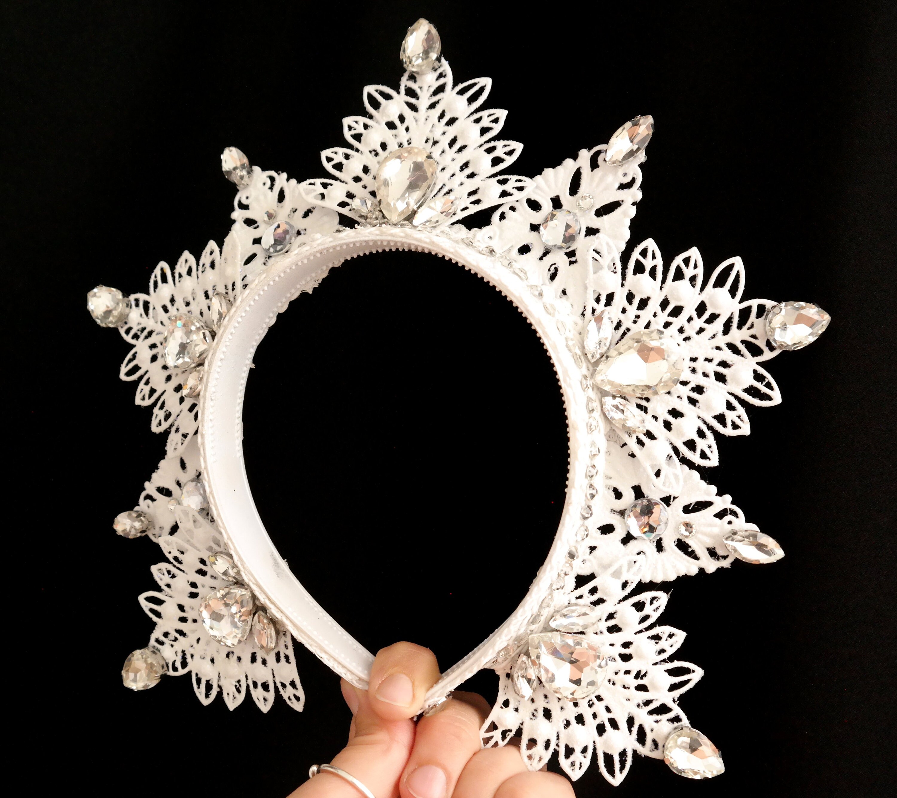 Snow Queen Headdress Ice Queen Crown Winter Goddess Crown - Etsy