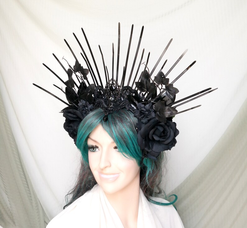 Dark Fairy Crown Gothic Spiked Halo Headdress Gothic - Etsy