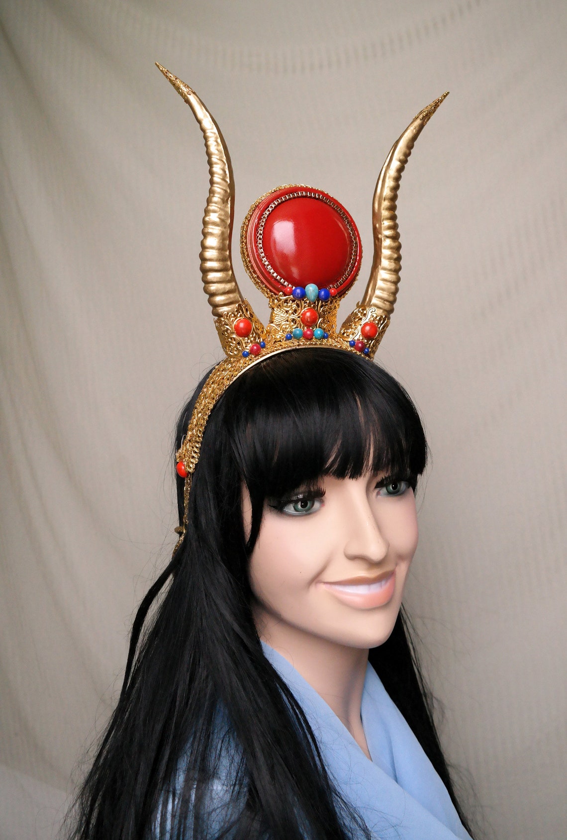 Egyptian Headpiece, Egyptian Goddess Crown, Gold Headdress, Cleopatra ...