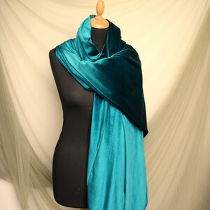 Teal Velvet Shawl 3 Sizes Availale Large Velvet Shawl Women - Etsy Israel