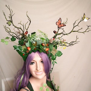 Fairy Crown, Forest Fairy Headdress, Forest Fairy Costume, Mother Earth ...