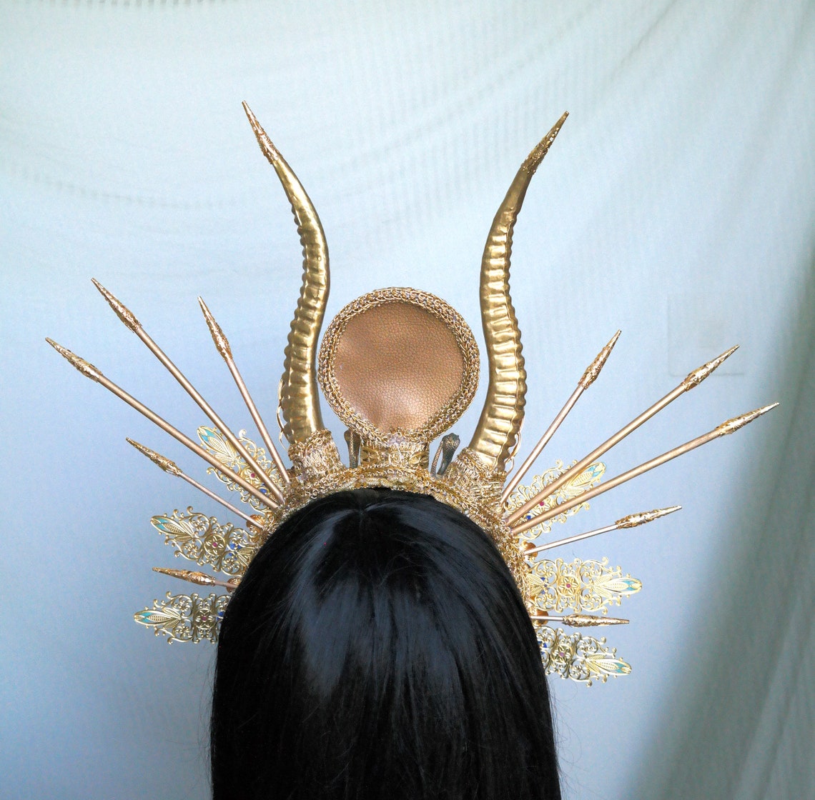 Egyptian Headpiece Egyptian Goddess Crown Gold Headdress | Etsy