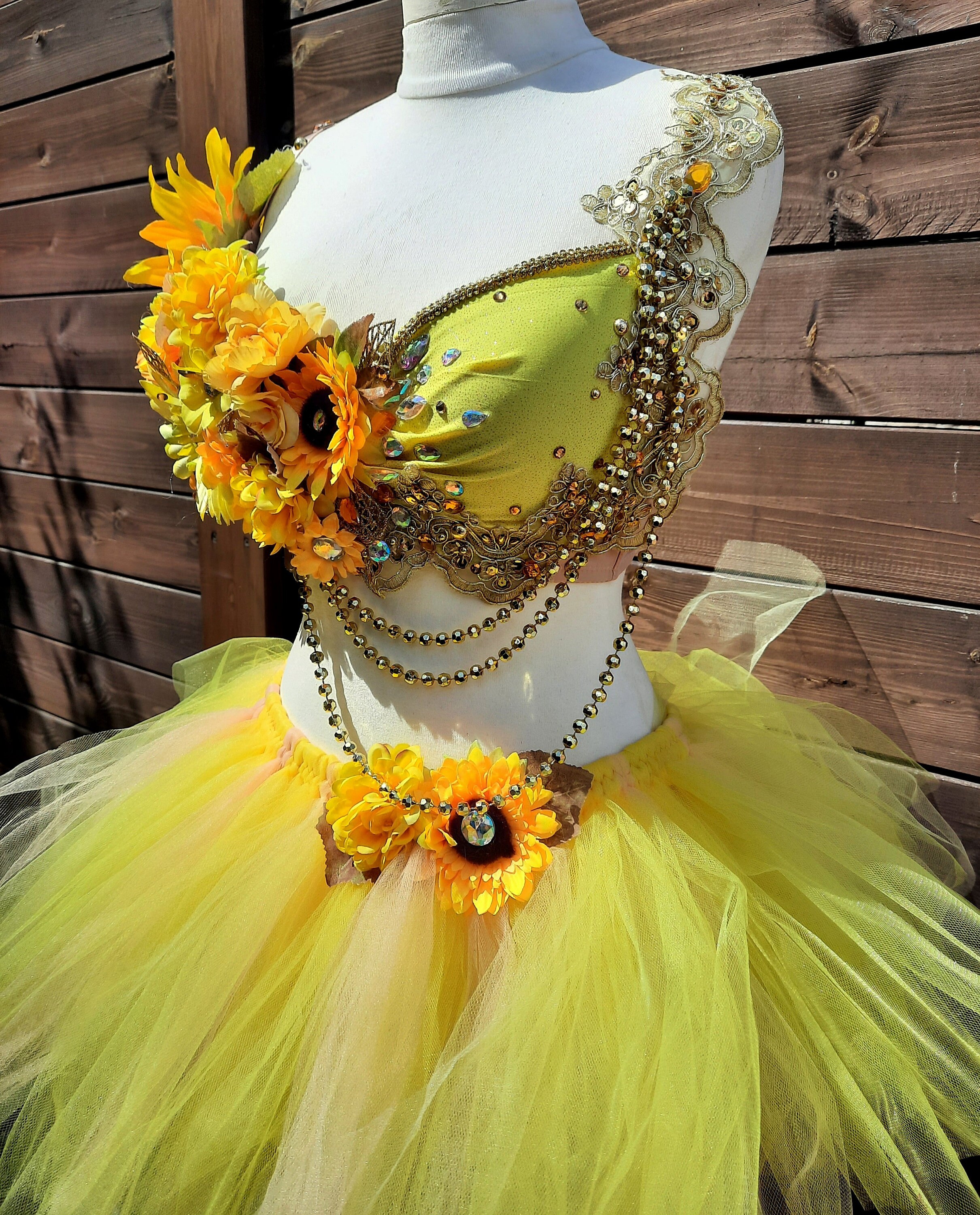 Adult Fairy Costume Yellow Fairy Bra and Tutu Fairy Rave Bra | Etsy