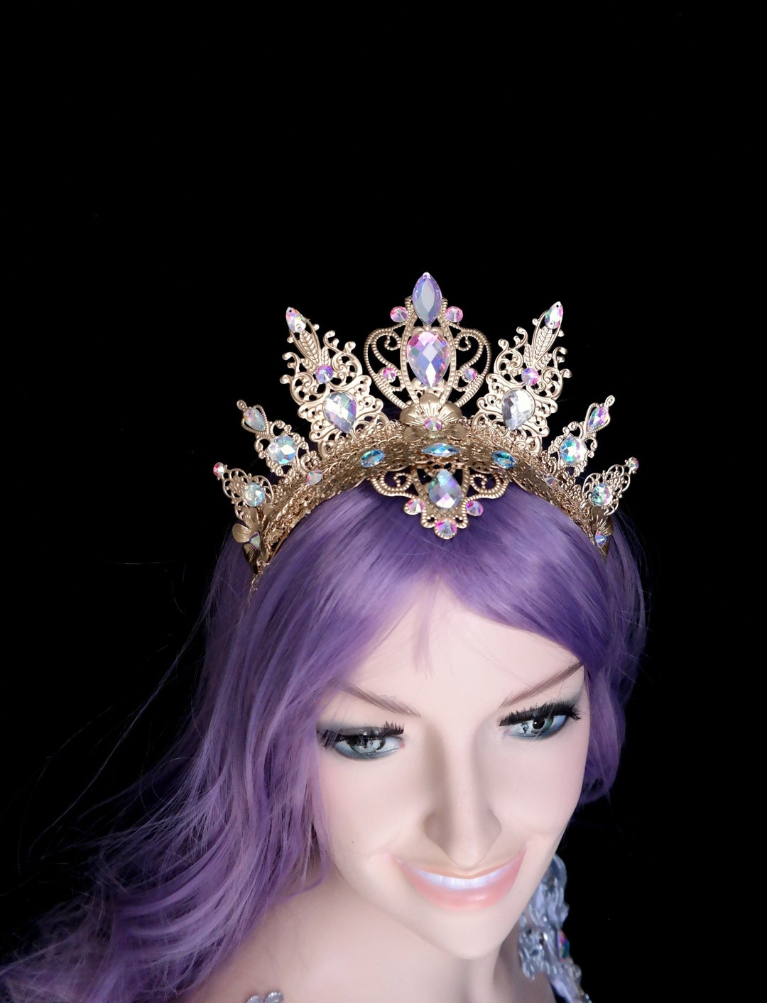 Gold Goddess Headpiece, Spiked Halo Headdress, Halo Headdress Headpiece ...