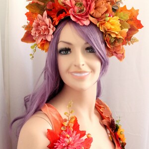Autumn Flower Crown, Fall Fairy Crown, Woodland Fairy Crown, Autumn ...