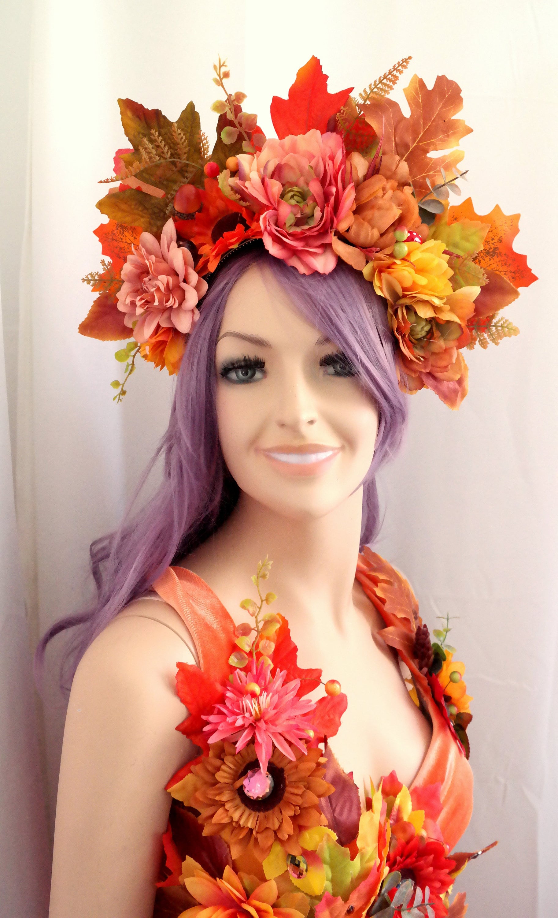 Autumn Flower Crown Fall Fairy Crown Woodland Fairy Crown - Etsy
