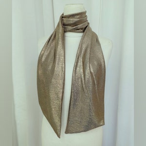Shimmering Silver Lurex Scarf, Skinny Metallic Headband - Etsy